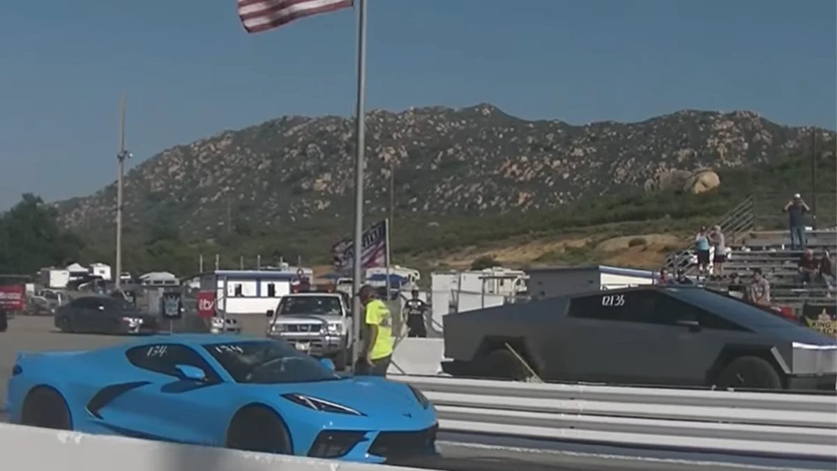 Tesla Cybertruck challenges C8 Corvette Z51 to California drag race and ...