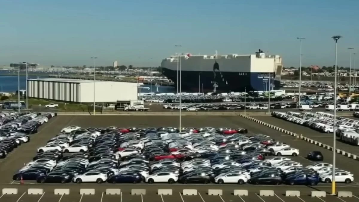 In Australia there's a huge lot of Tesla EVs gathering dust waiting to ...