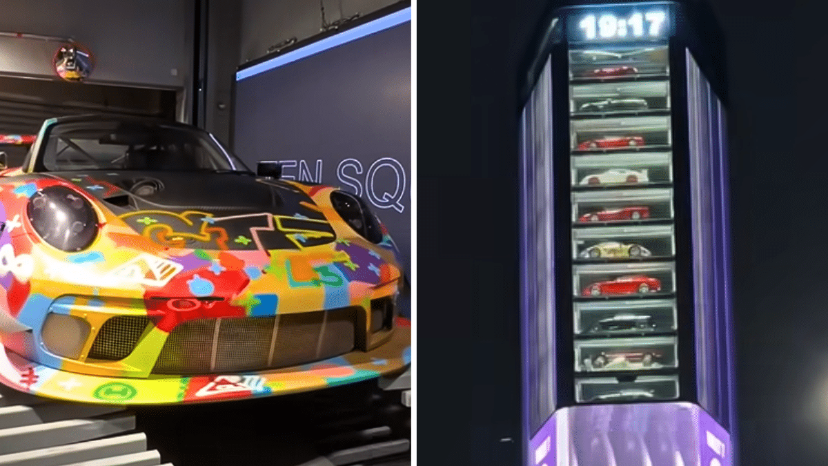 We visited the supercar vending machine with 40 levels of high-end ...