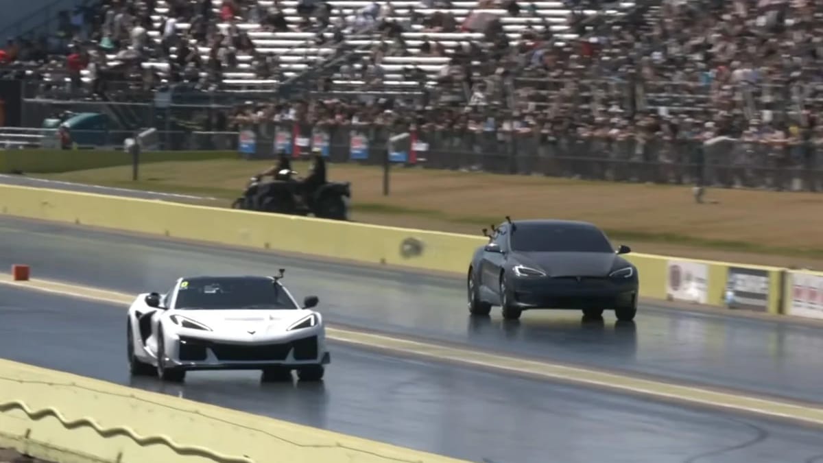 Man's Tesla Model S Plaid had never been beaten on the track but then ...