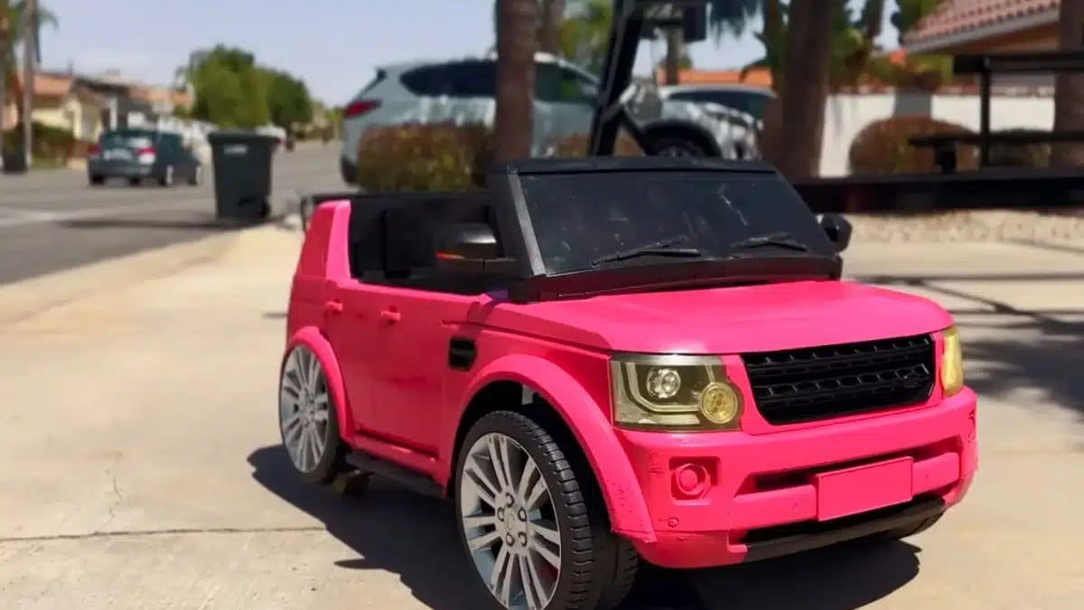 Texas man turns tiny toy car into mini race car that actually drives