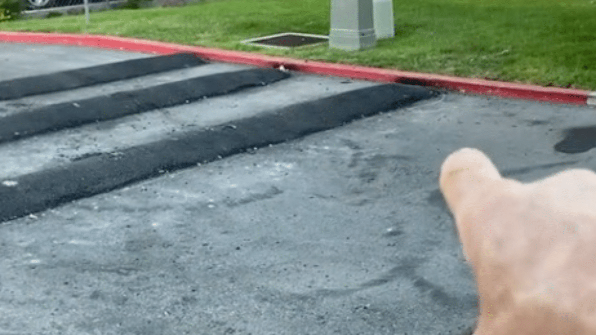 Man fed up with people speeding down his road builds DIY speed bumps