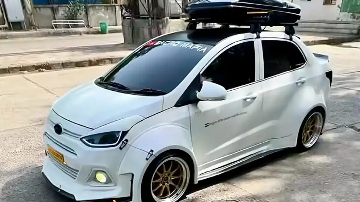 Uber driver has tried to modify his Hyundai Xcent to look like a Tesla