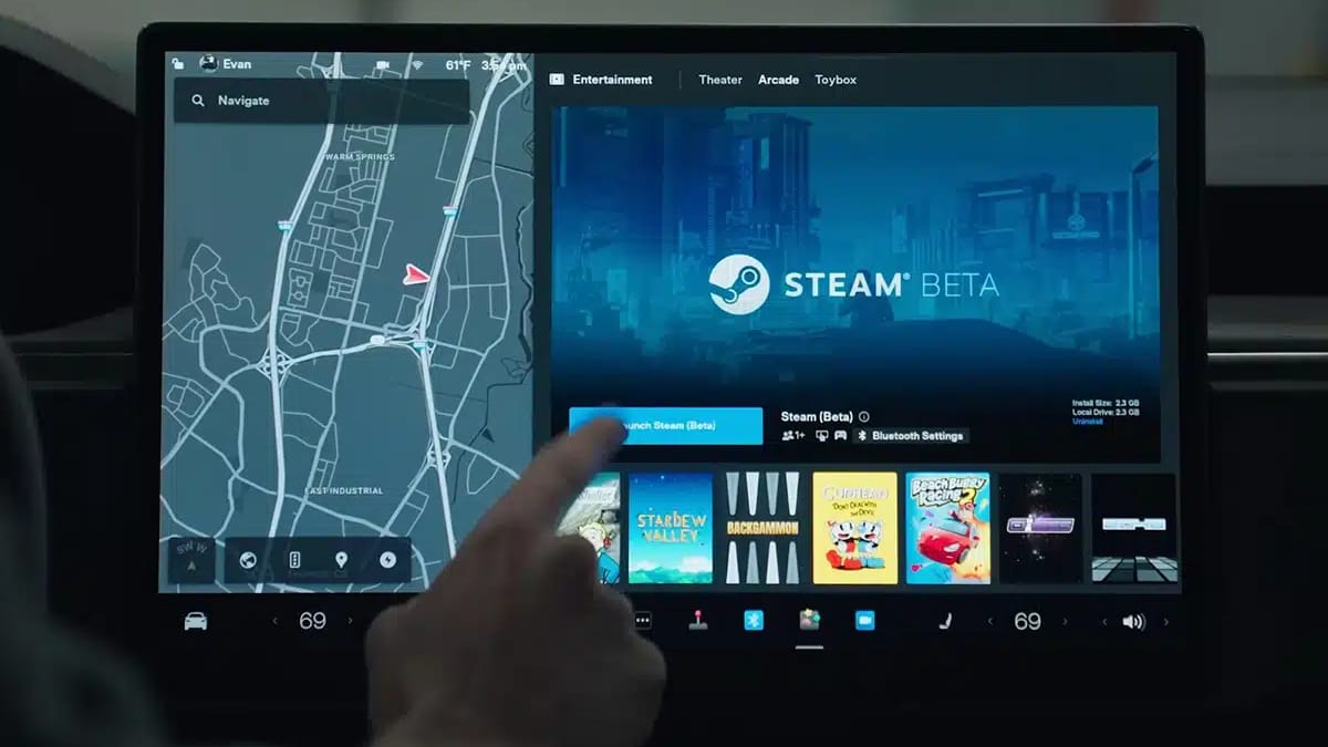 You will no longer be able to play Steam games in new Tesla cars
