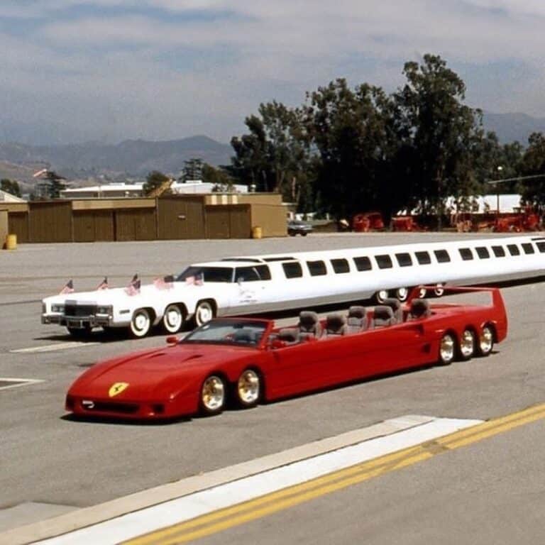 A Hollywood car builder stretched a fake Ferrari F40 into a limo and ...