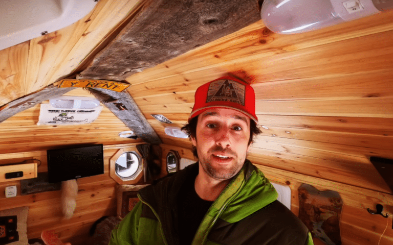 A look inside the incredible log cabin mobile home