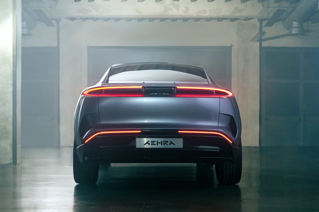 The Aehra electric SUV has 2 butterfly doors and 2 gullwing doors