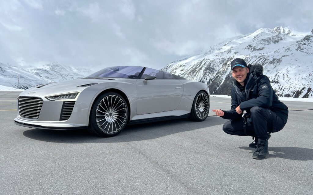 Meet the roofless retro-futuristic Audi E-Tron Spyder