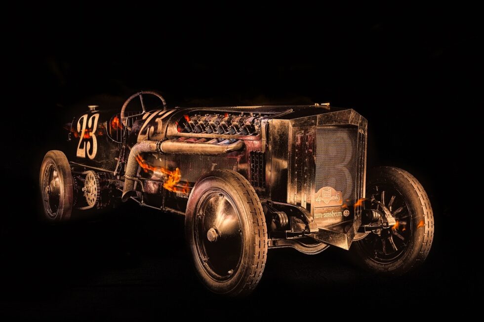 The Brutus car is fire-spitting monster with a 47 L engine
