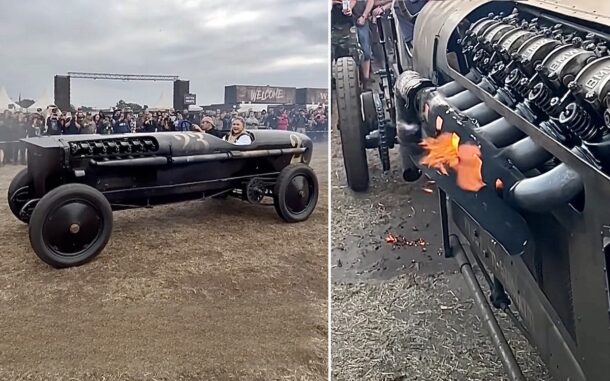 The Brutus car is fire-spitting monster with a 47 L engine