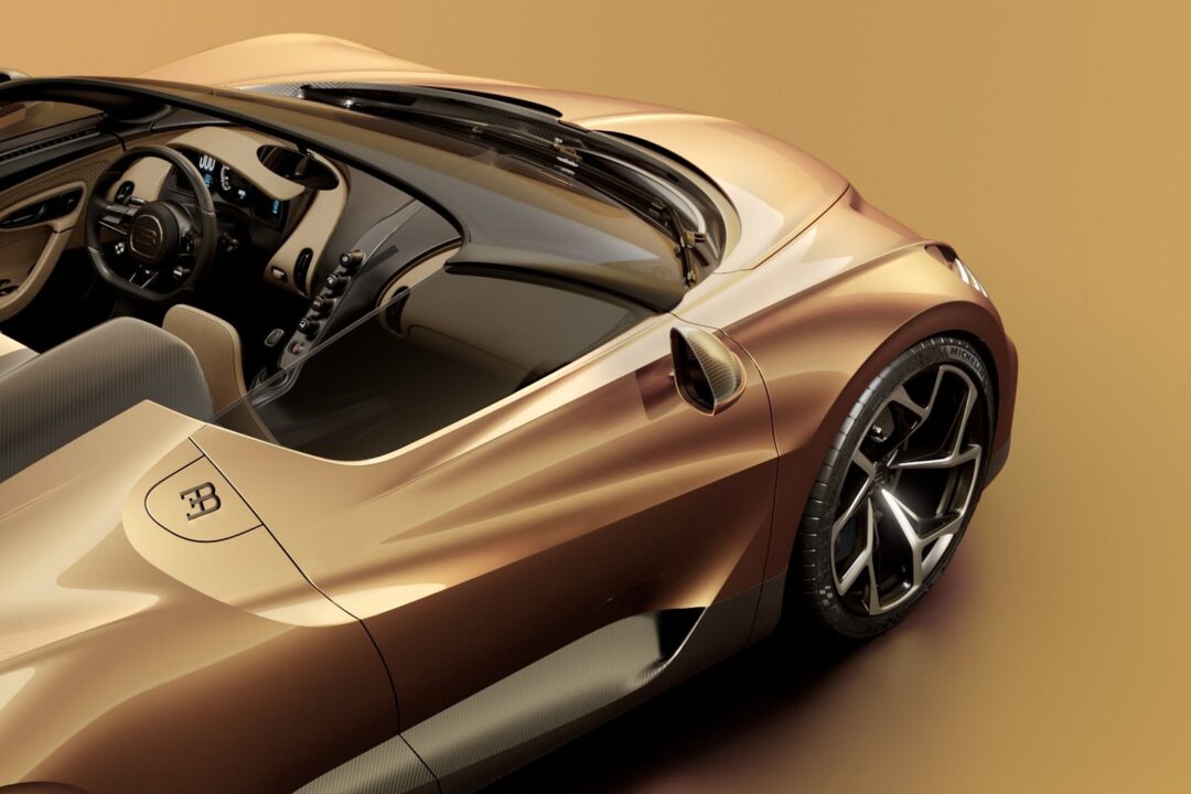 Bugatti Mistral gets gold touch ahead of Monterey Car Week