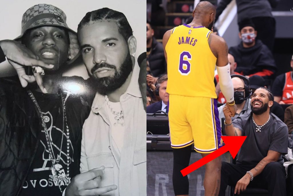 Drake shows off his $1.9 million diamond necklace at NBA game ...