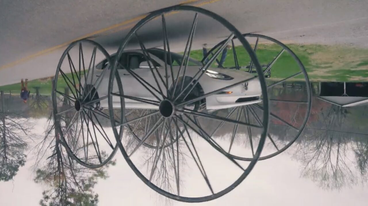 YouTuber drives his Tesla Model 3 upside down