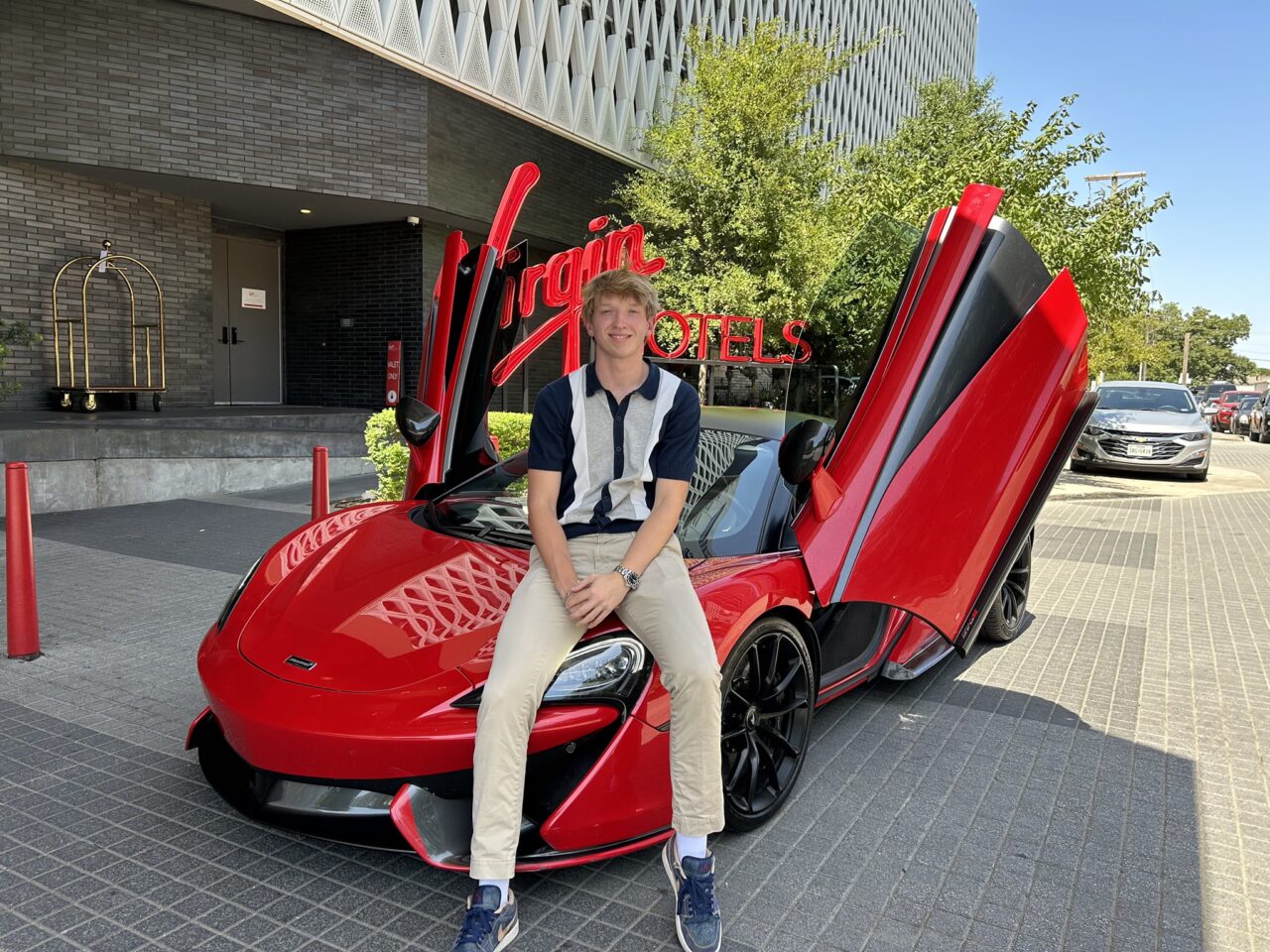 Teen millionaire trolled for posing with rented Ferrari