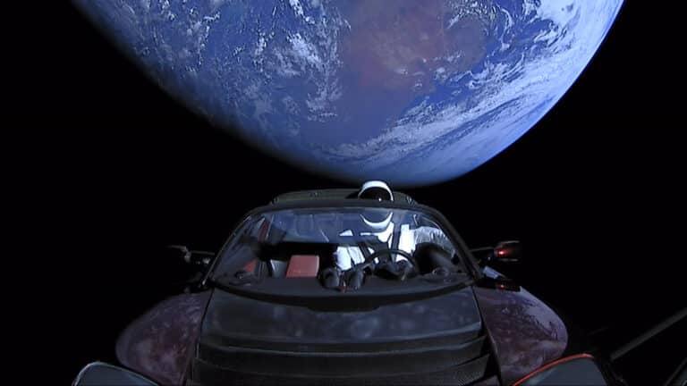 Tesla that Elon Musk launched into space heading to Mars