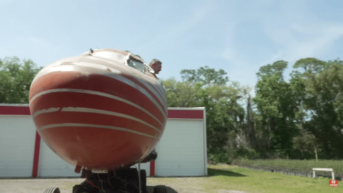 Man converting Elvis Presley's jet into an RV drives it