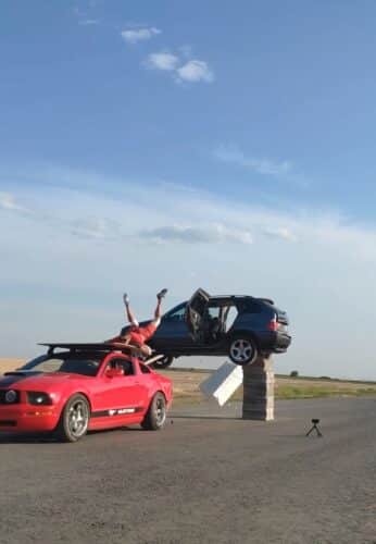 Man attempts to backflip over 5 cars in death-defying video