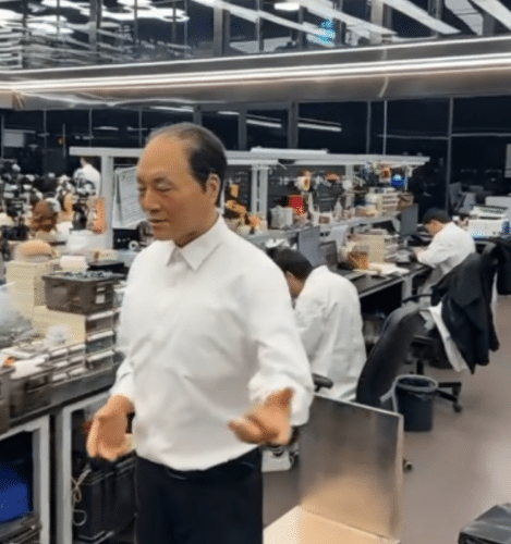 Footage of humanoid robot factory in China