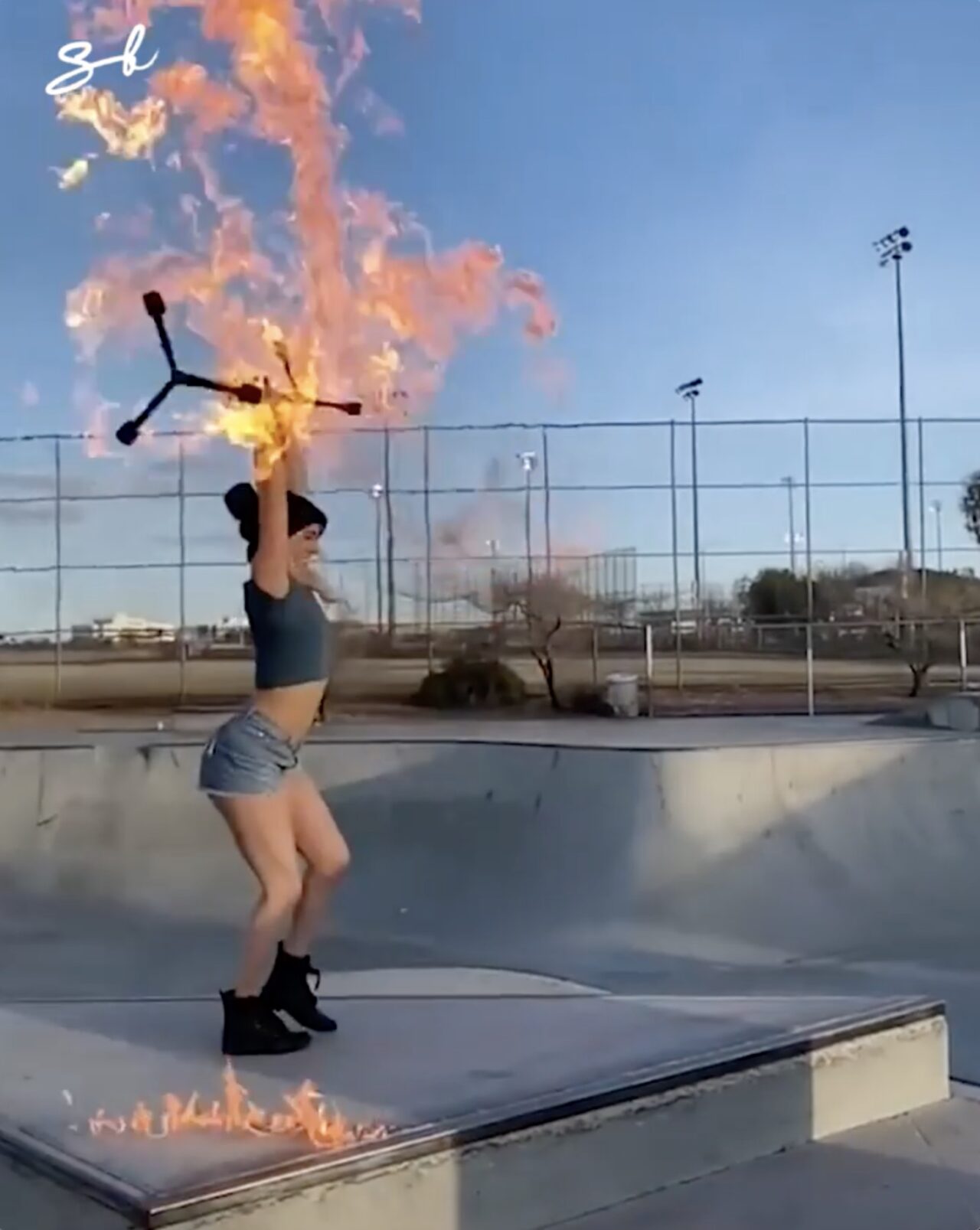 This is Grace Good, the world's most talented fire performer
