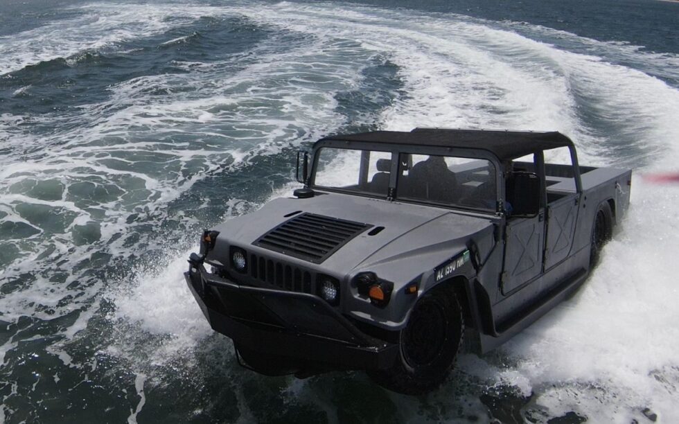 Watch this Hummer transform from boat to truck in seconds