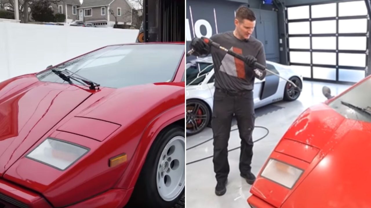 $800k Lamborghini Countach cleaned after 20 years in rodent-filled ...