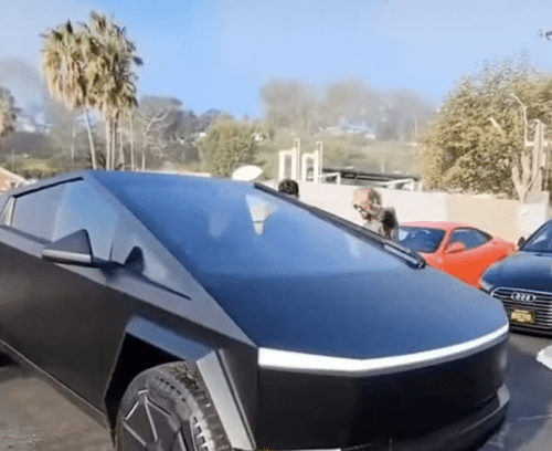 First matte black Cybertruck spotted - and it's not a wrap