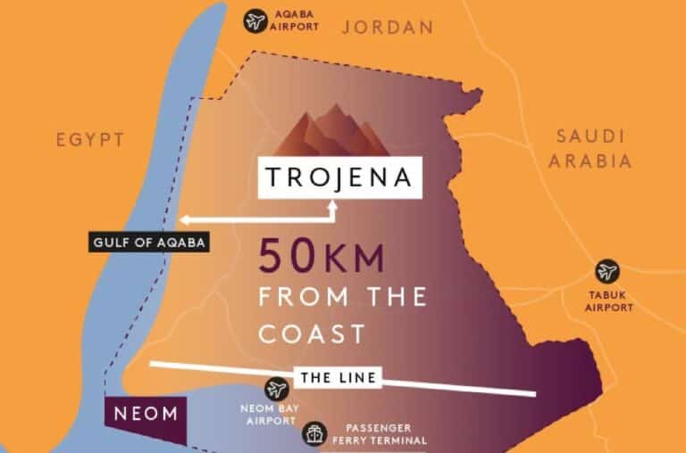 Neom and 'The Line' map shows the enormity of the project
