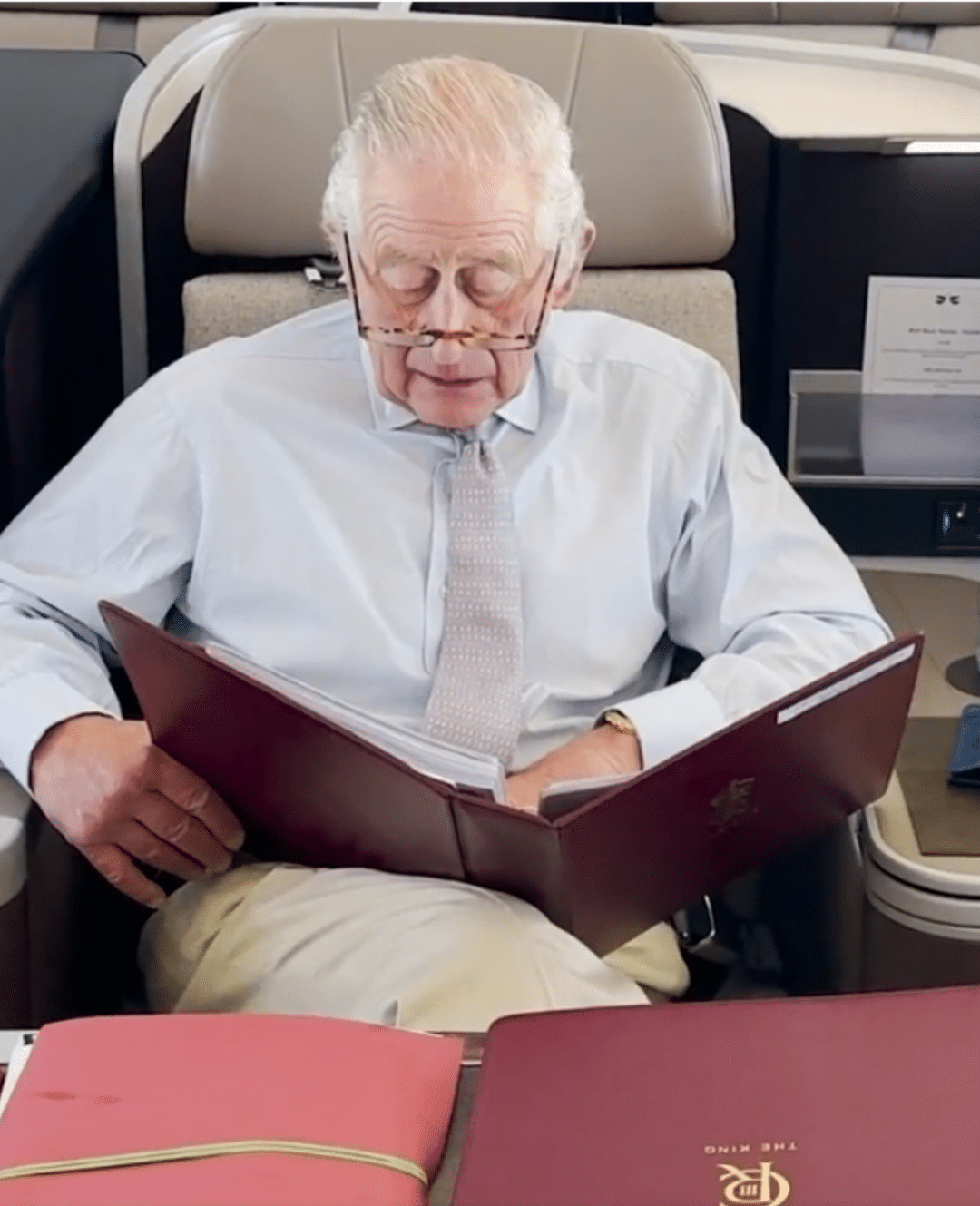 Take a peek inside the private jet of King Charles