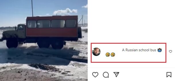 Russian bus driver attempts to cross a river and regrets it