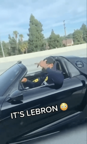 LeBron spotted out and about in his Porsche 918 Spyder