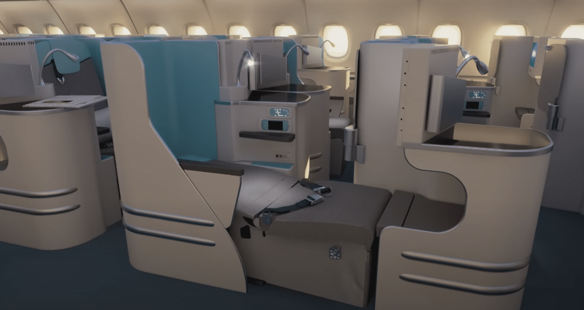 Inside the Airbus A380 cabin, a unique space in the sky