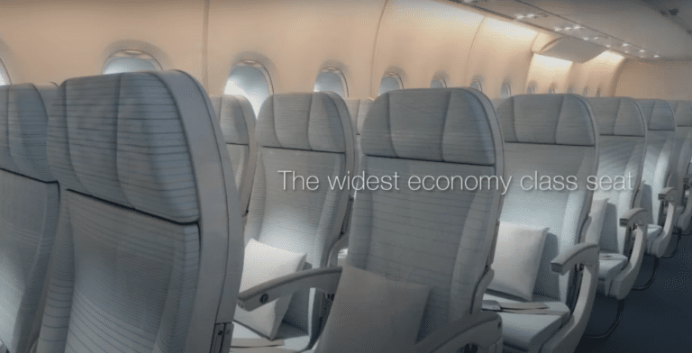 Inside the Airbus A380 cabin, a unique space in the sky