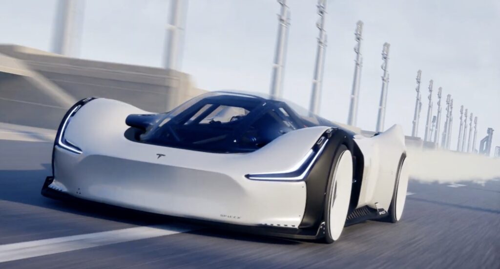 This Tesla x SpaceX hypercar is powered by massive rocket boosters ...