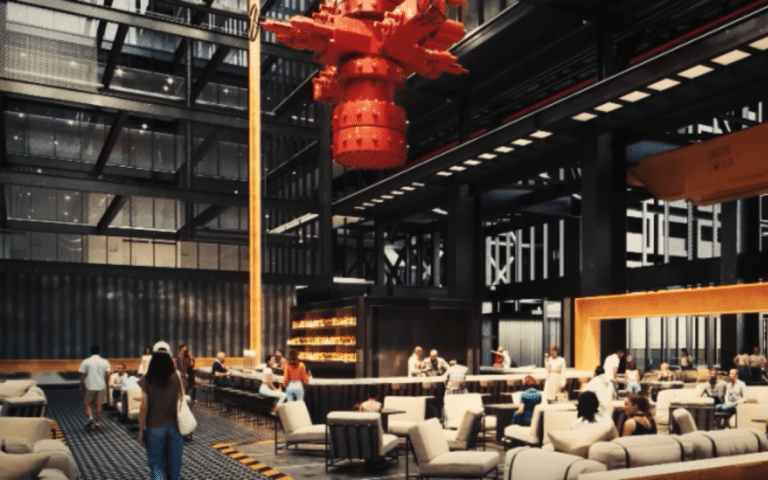 The Rig is a massive floating theme park on an old oil rig