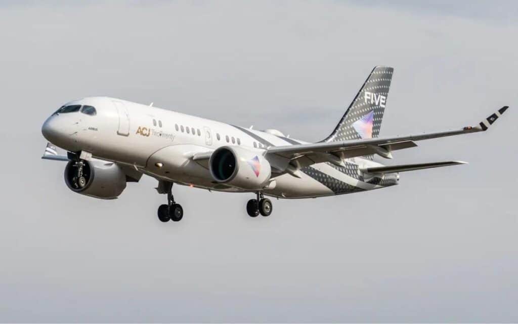 Airbus A220 airliner now $100m private jet and flying home