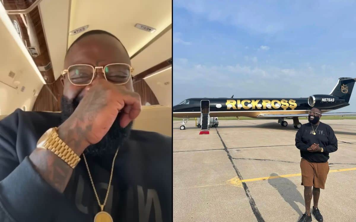 Rick Ross Takes Luxury To New Heights With Gold Adorned Private Jet