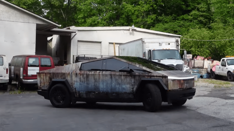 Tesla Cybertruck gets a rusty wrap and it looks incredible