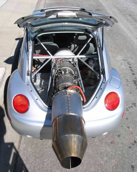 Volkswagen Beetle turned into 1,350hp flame-throwing dragster