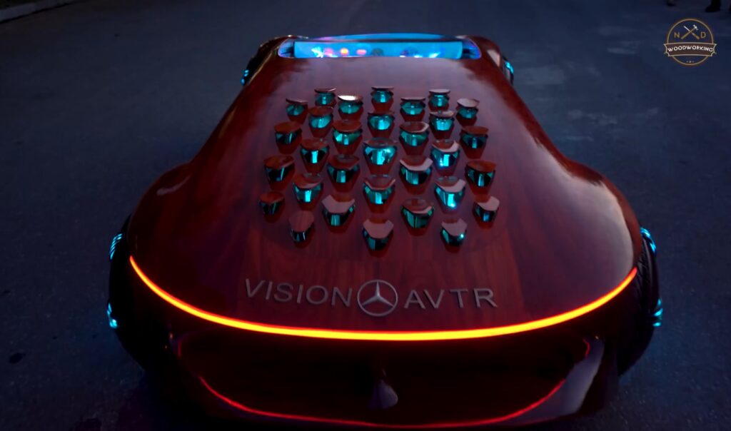 This Mercedes Vision AVTR built from wood has real bionic flaps