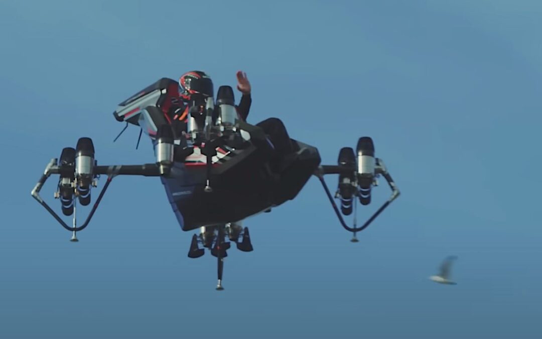 This crazy turbojet-powered VTOL looks like a flying supercar bucket ...