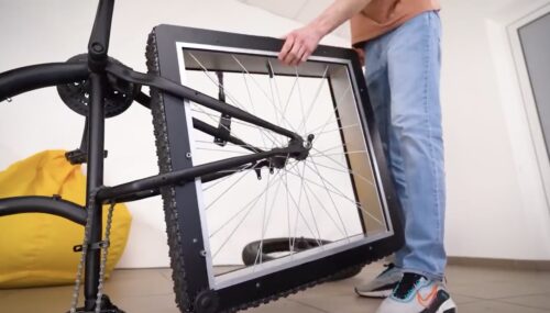 Guy builds bicycle with SQUARE wheels and it actually works