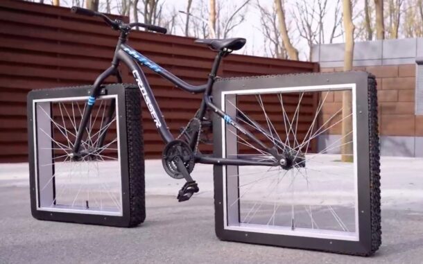 Guy builds bicycle with SQUARE wheels and it actually works