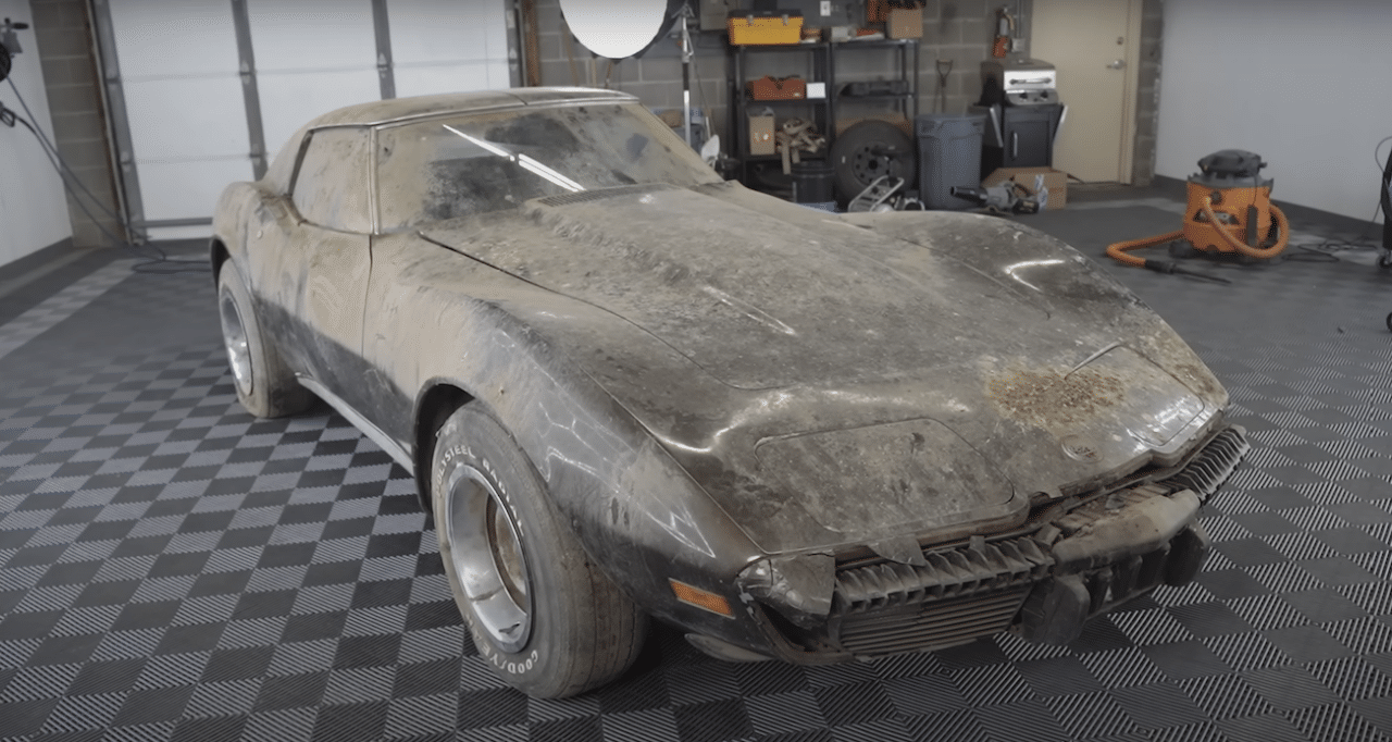 Watch Corvette Stingray get first wash in 34 years