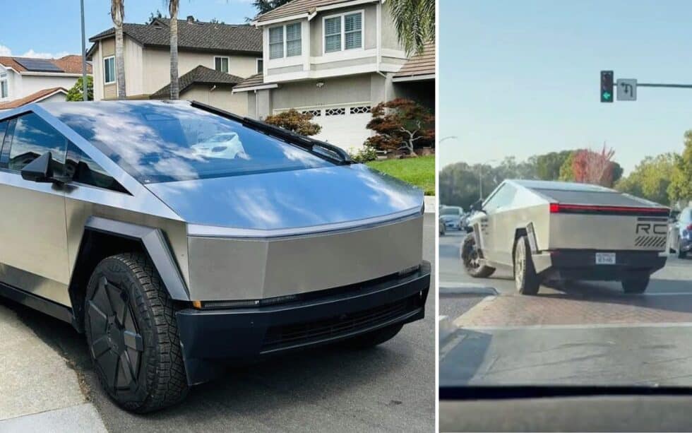 New footage shows Cybertruck rear-wheel steering in action