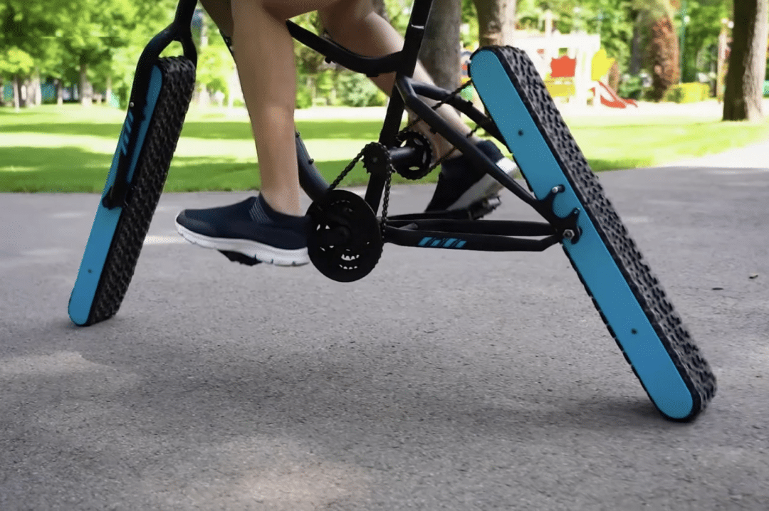 This guy just built a wheelless bike and it actually works