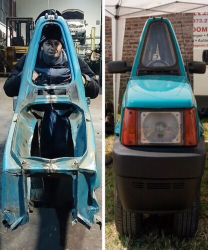 Slimmest car in the world is modified Fiat Panda that can miraculously ...