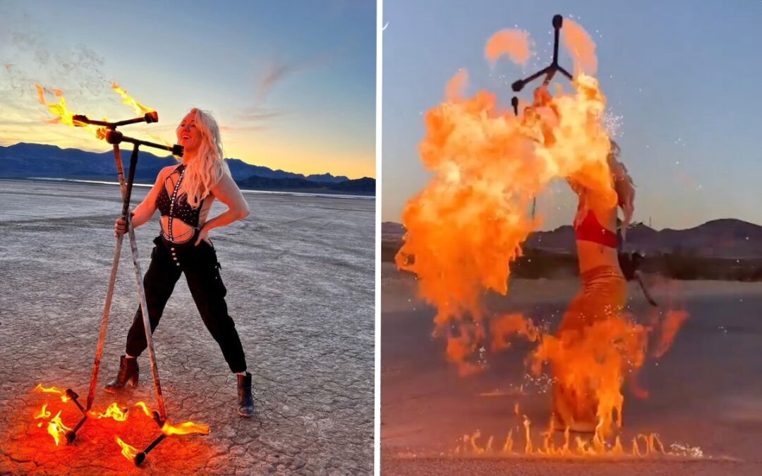 This is Grace Good, the world's most talented fire performer
