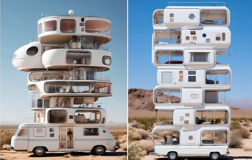 Design firm builds multi-decker caravans taller than a condo