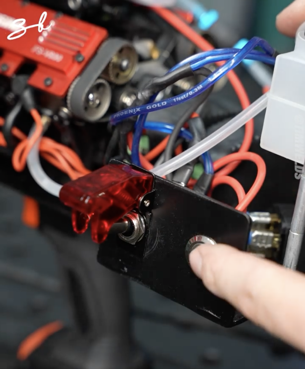 This guy just built a nitro V8 engine drill and it's insane