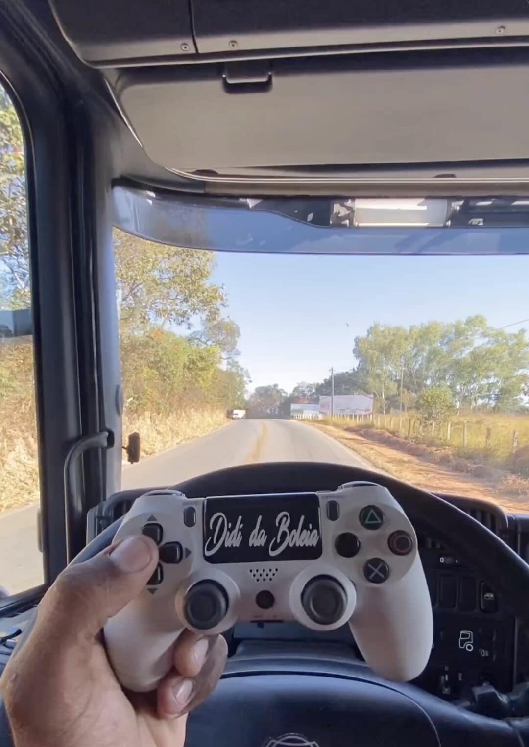 Watch this guy drive trucks using a Playstation controller